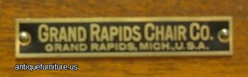 Antique Grand Rapids Chair Co Label at AntiqueFurniture.US