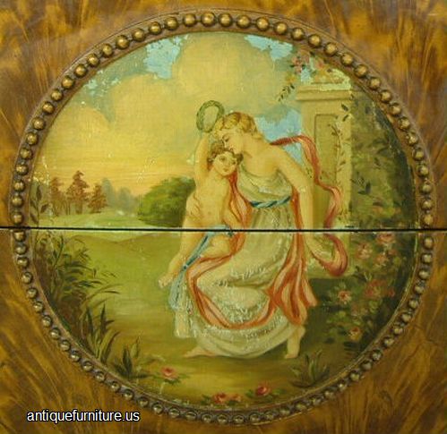 Antique Paint Decorated Chest Painting at AntiqueFurniture.US